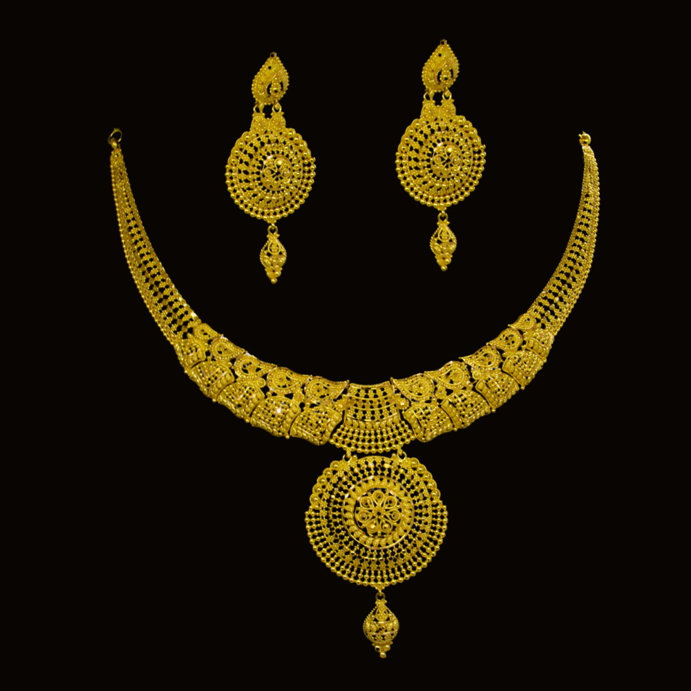 22K Gold Necklace Set | SW24099