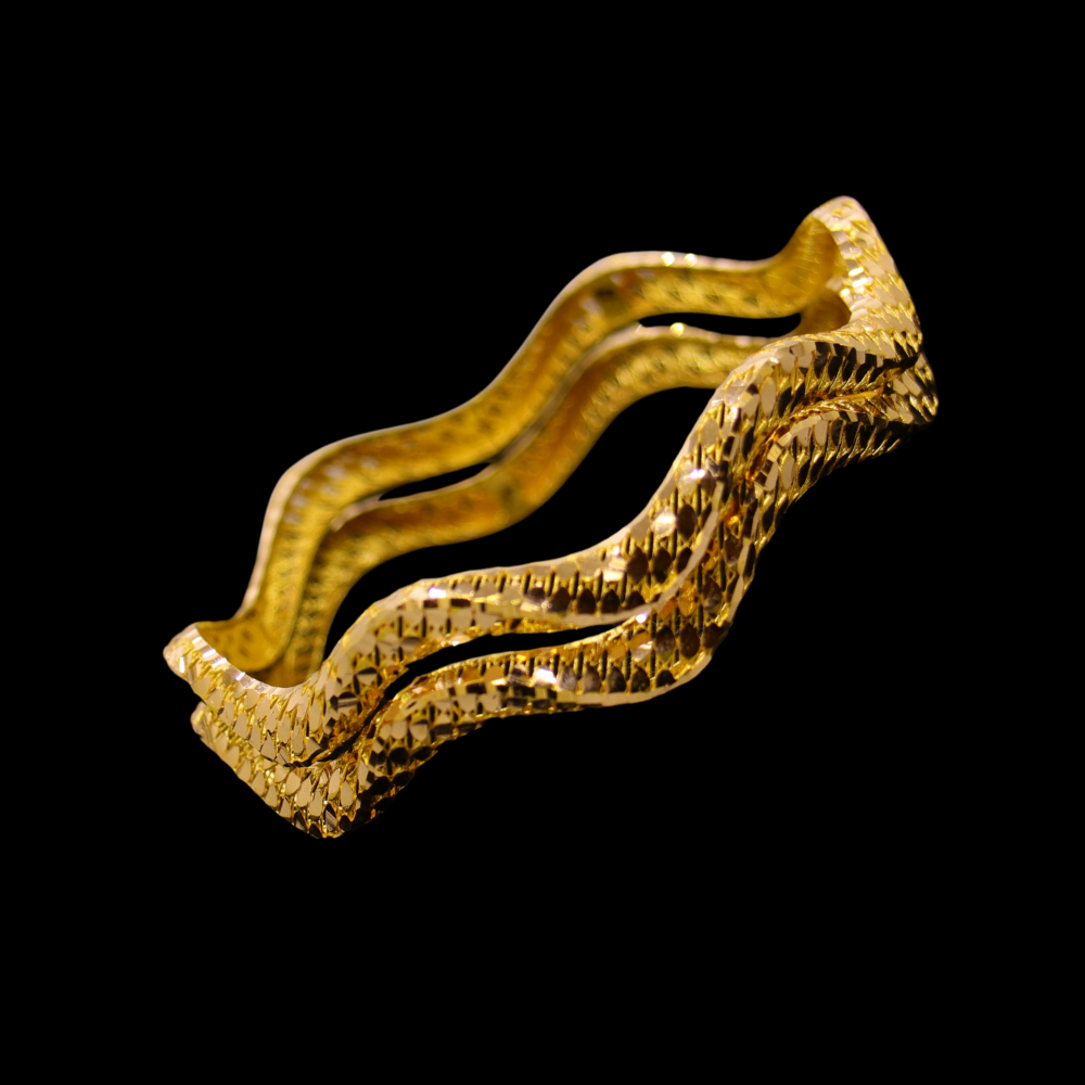 21K Gold Bangle Set (L) | SW26834