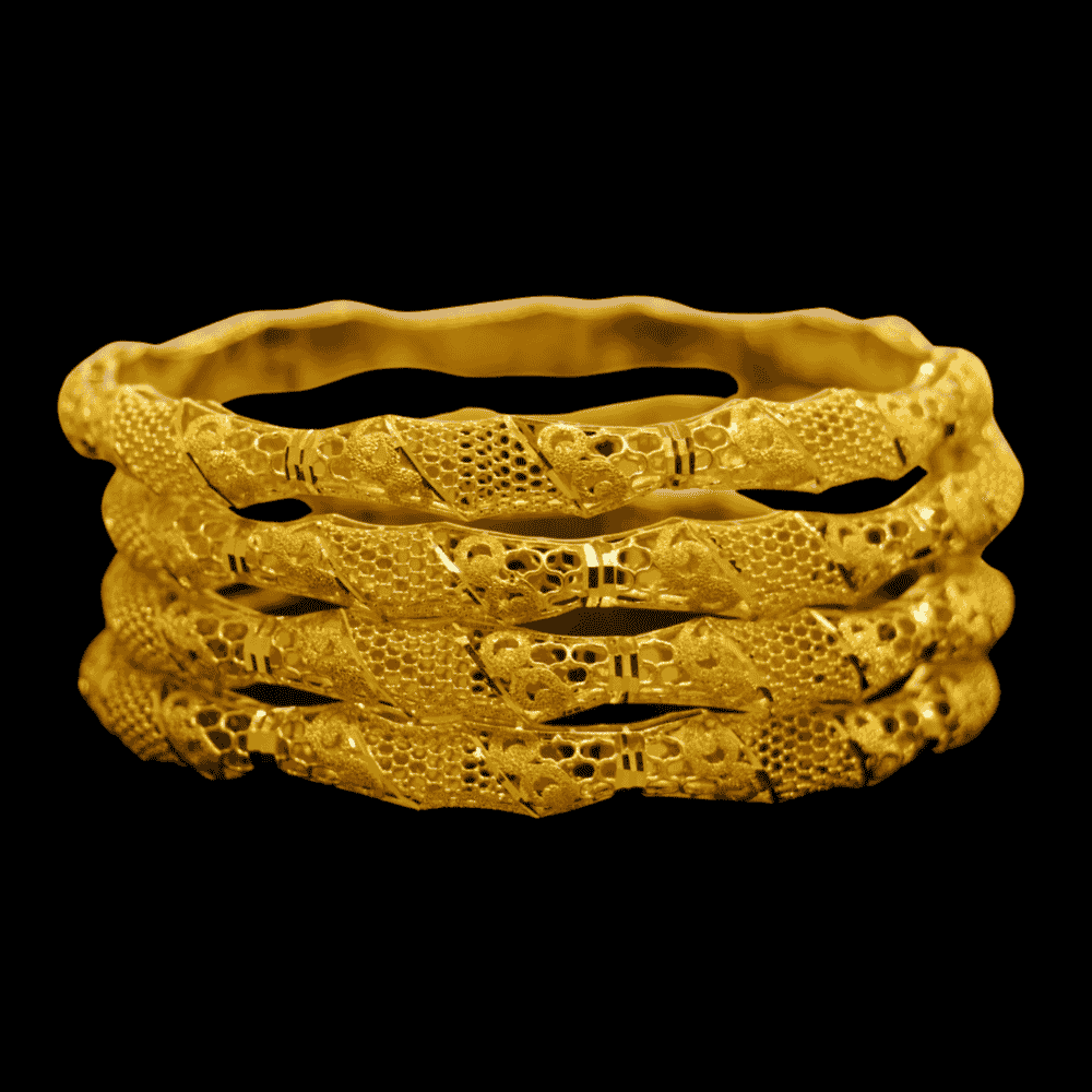 21K Gold Bangle Set (L) | SW25335