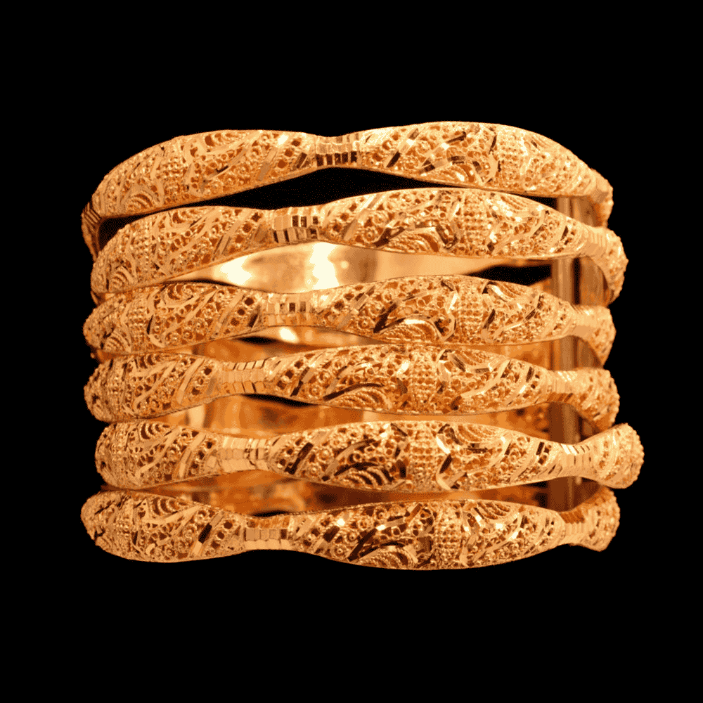 21K Gold Bangle Set (L) | SW22364