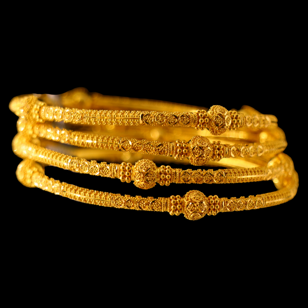 22K Gold Bangle Set (M) | SB27320