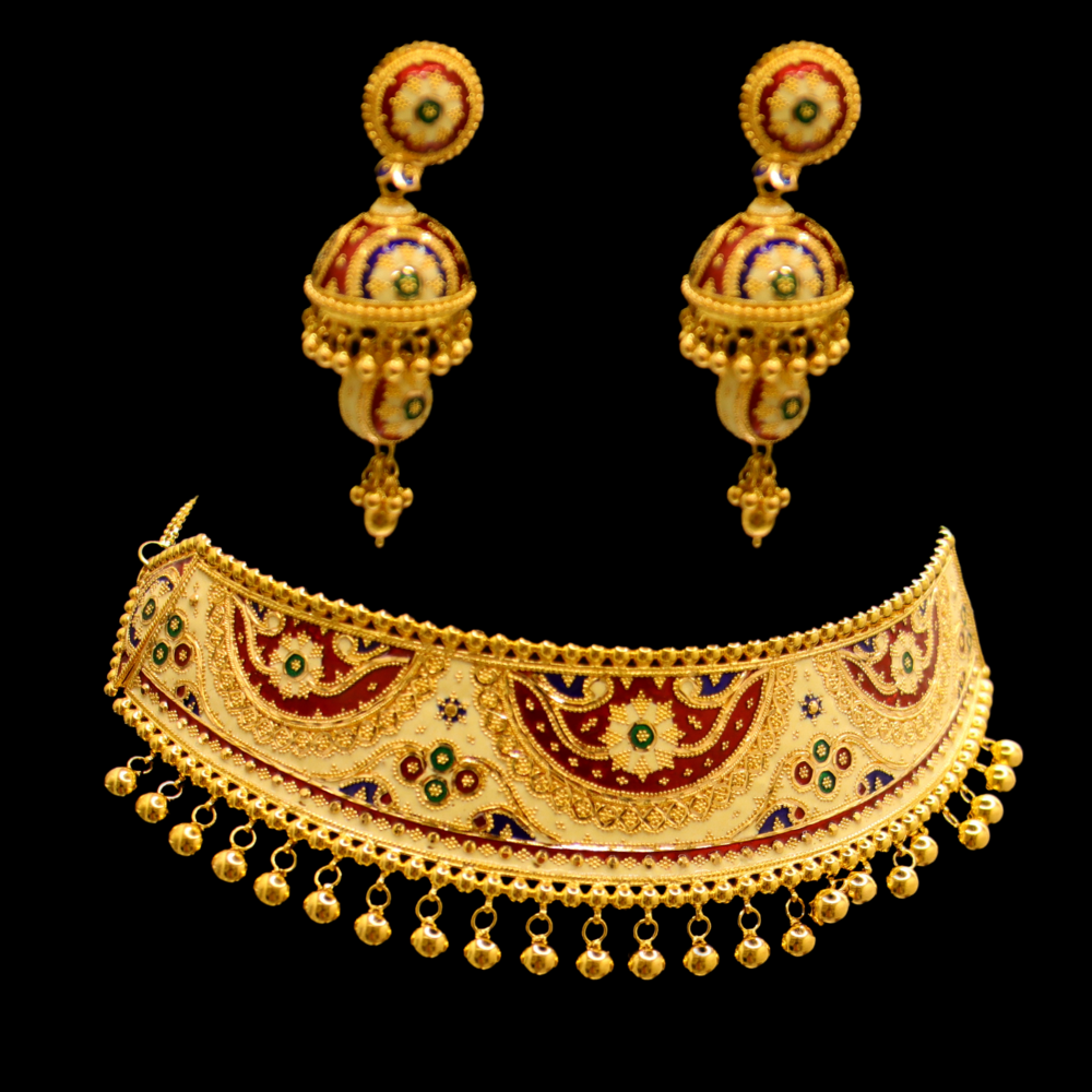 22K Gold Necklace Set | SD25623