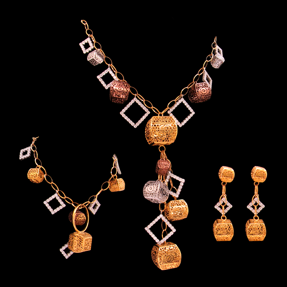 21K Gold lazurde Necklace Set | SW22162