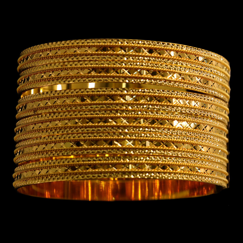 21K Gold Bangle Set (L) | SD26918
