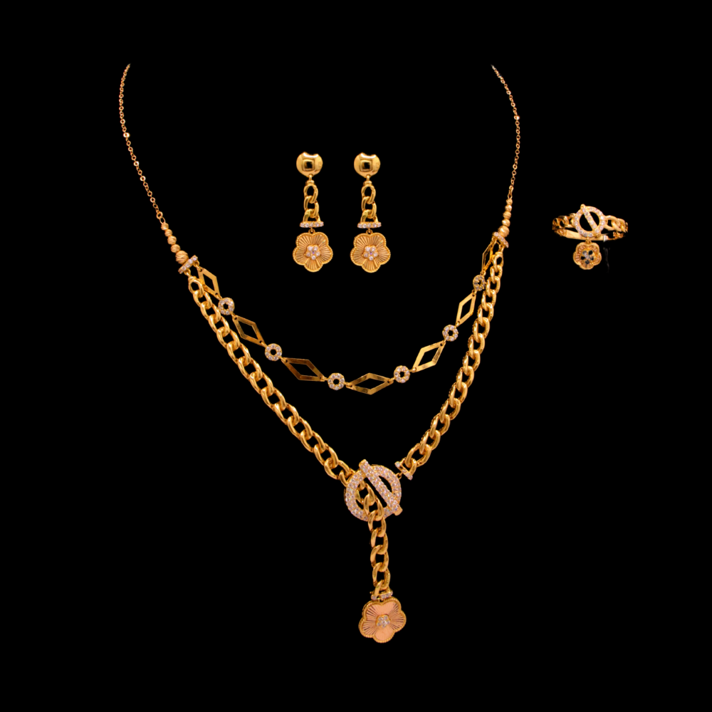 21K Gold Lazurde Necklace Set | SB23765