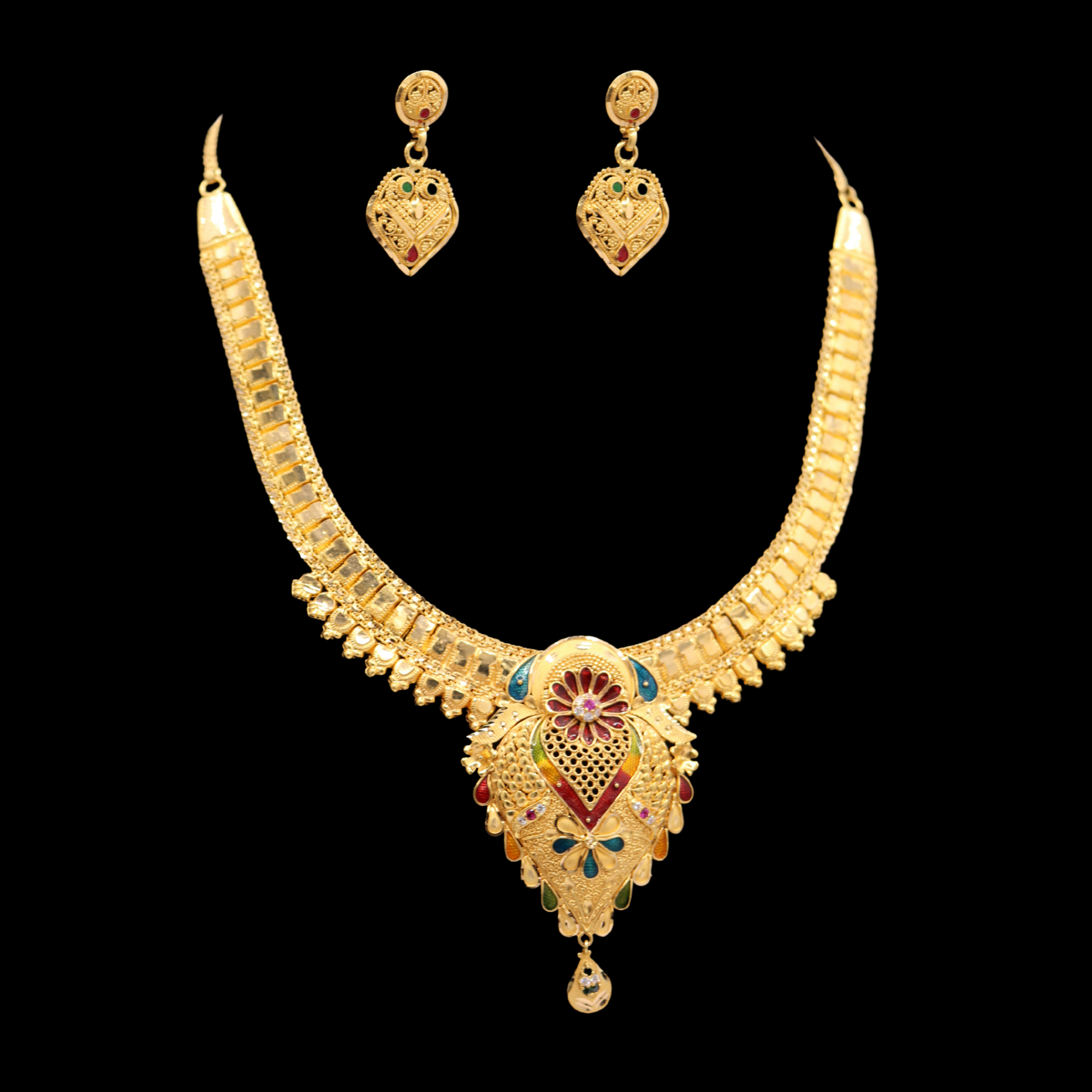 22K Gold Necklace Set | SW22548
