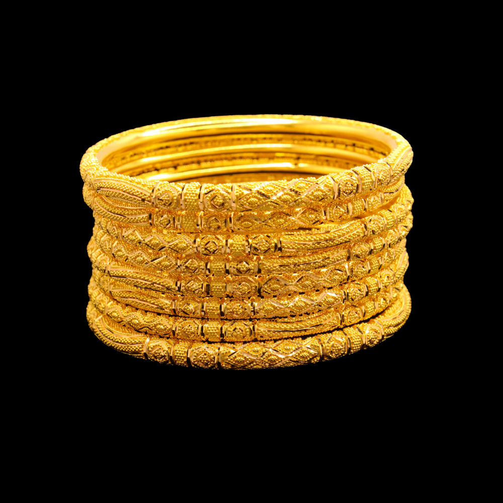 22K Gold Bangle Set (S) | SB23300