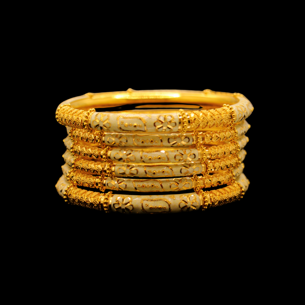 22K Gold Bangle Set (XS) | SB27786