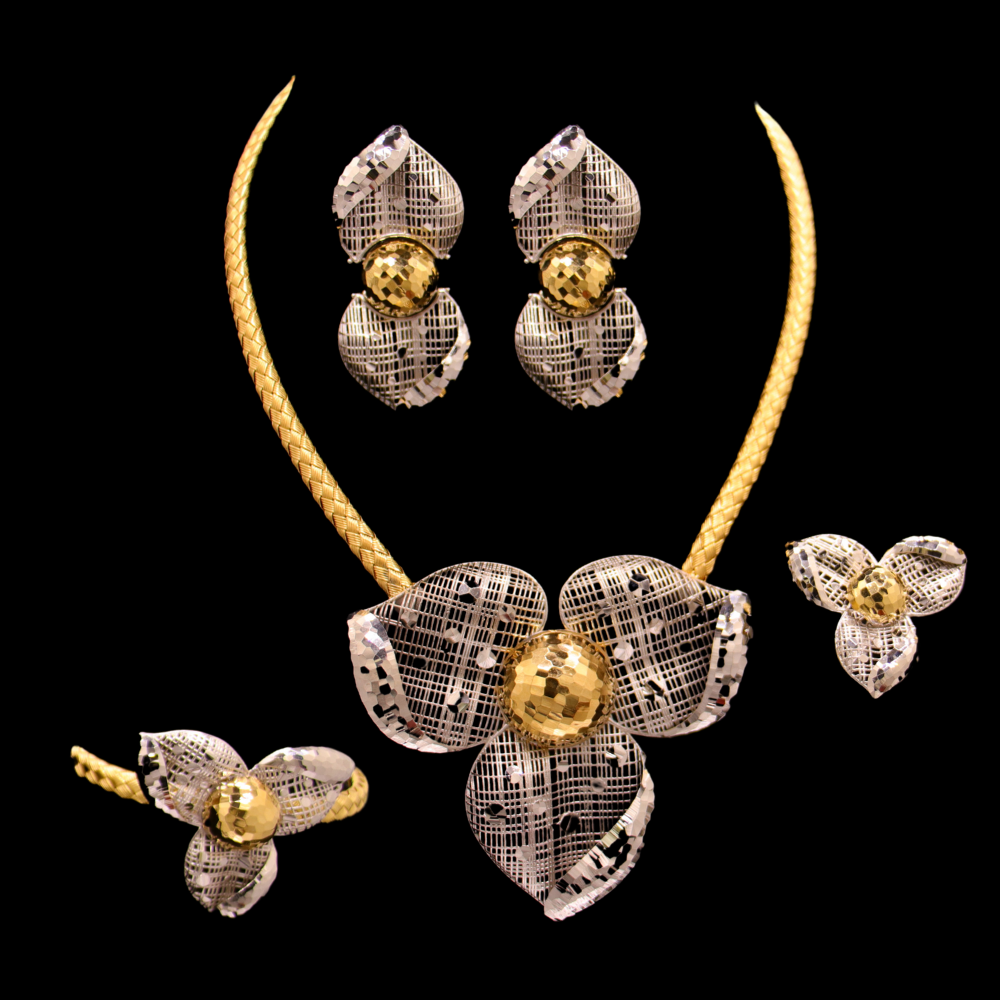 18K Gold Necklace Set | SD25446