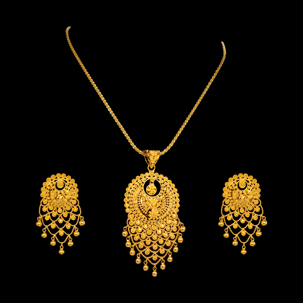 22K Gold Necklace Set | SW21603