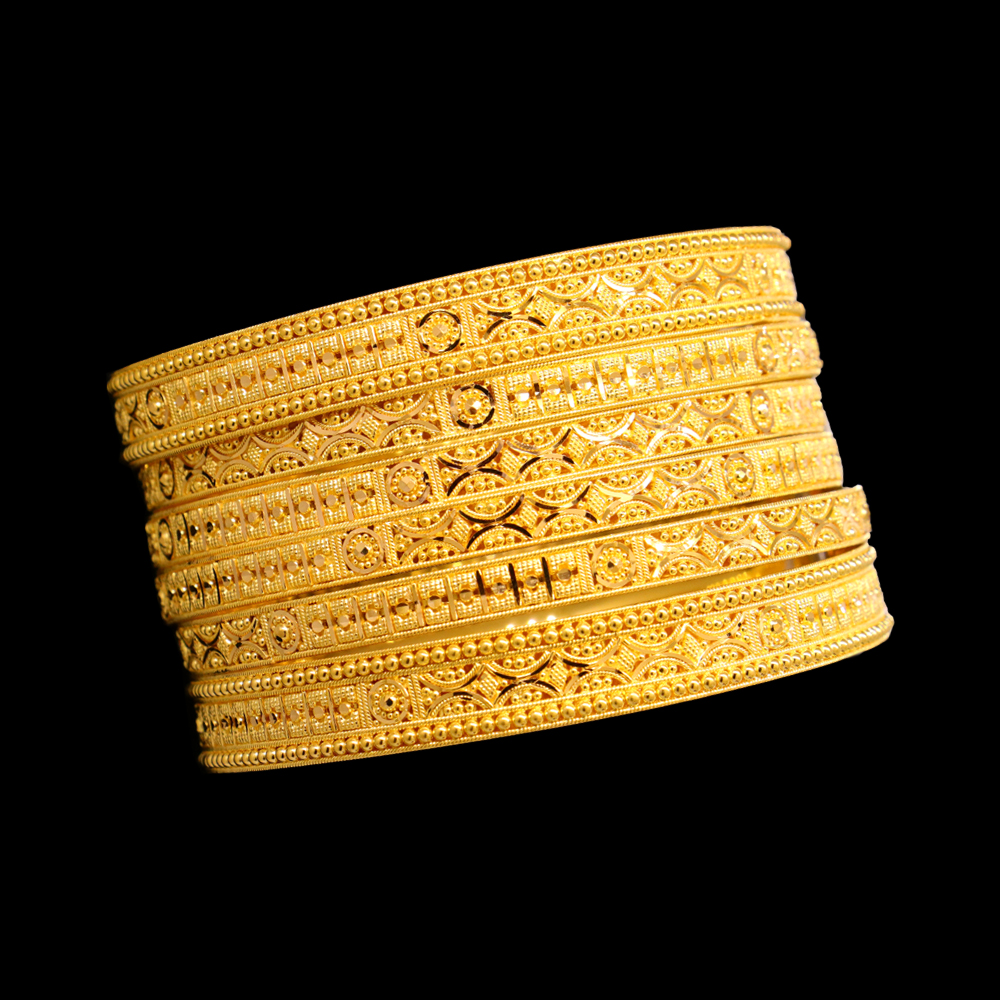 22k Gold Bangle Set (M) | SW21735