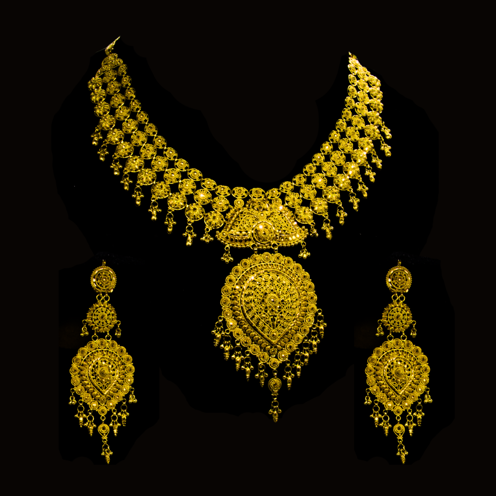 22K Gold Necklace Set | SW24091