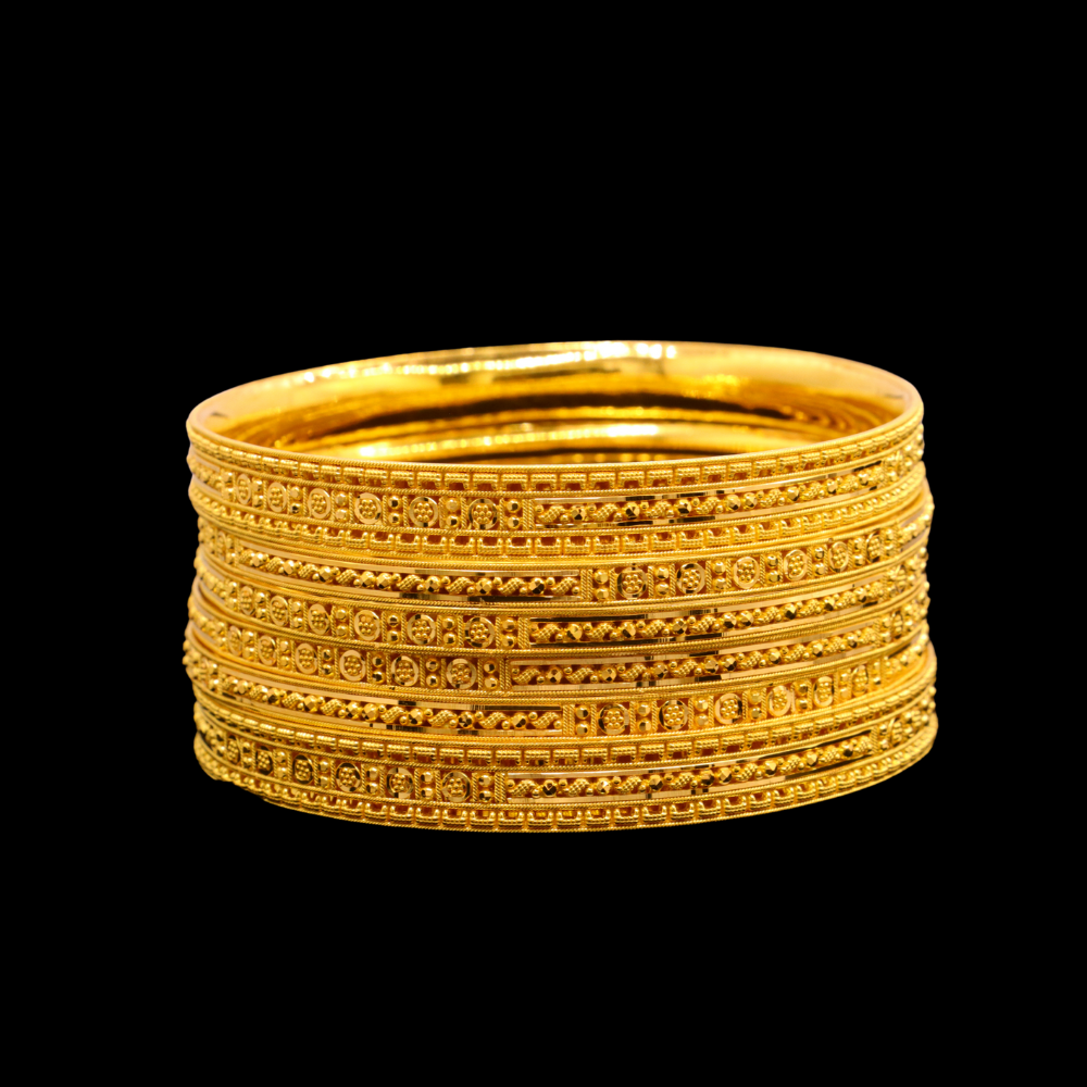 22K Gold Bangle Set (L) | SB23297