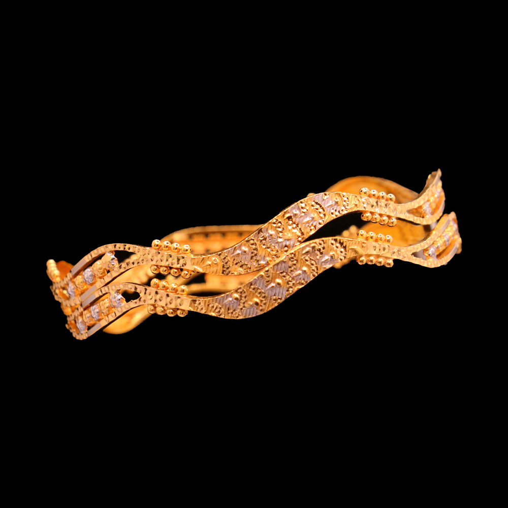 21K Gold Bangle Set (L) | SW22354