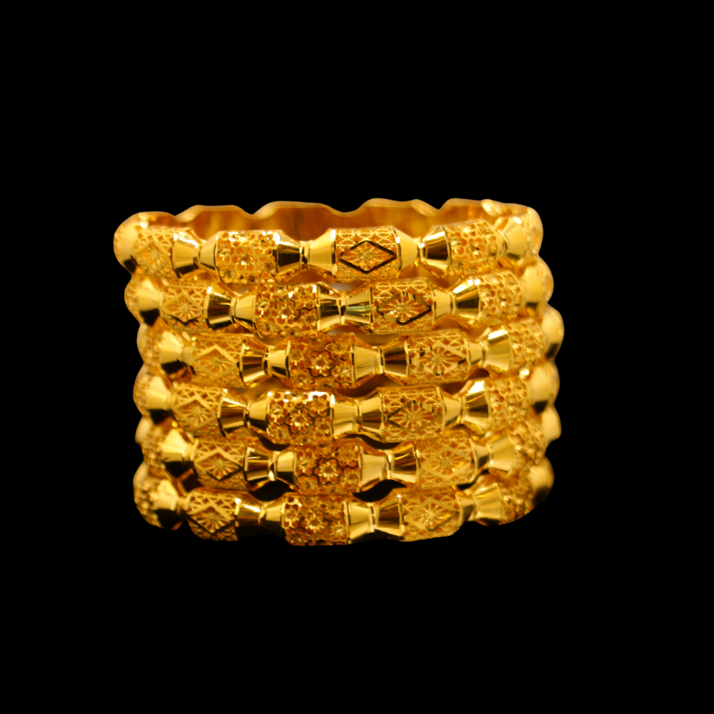 22K Gold Bangle Set (S) | SB27785