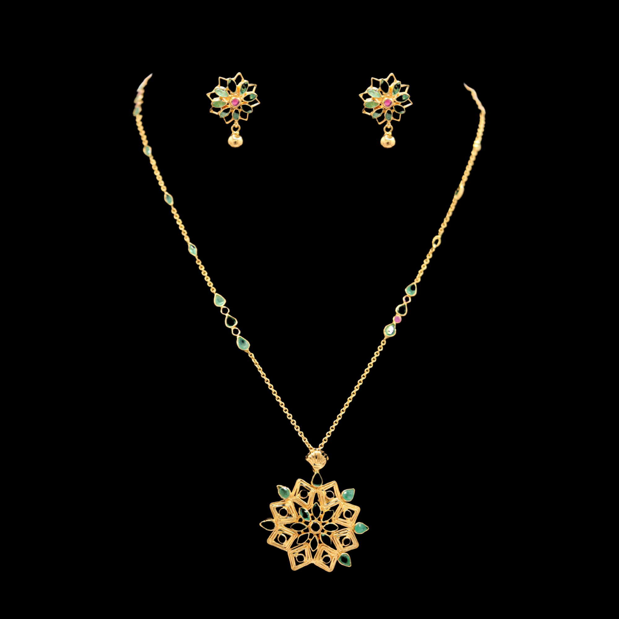 22K Gold Necklace Set | SW22558
