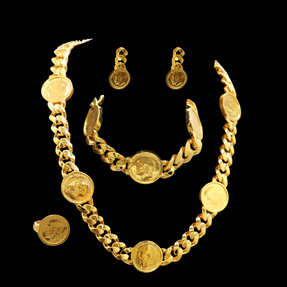 21K Gold Necklace Set | SB30785