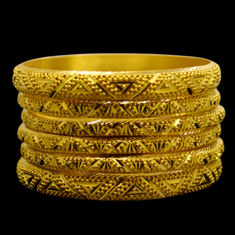 22K Gold Bangle Set (S) | SW25331