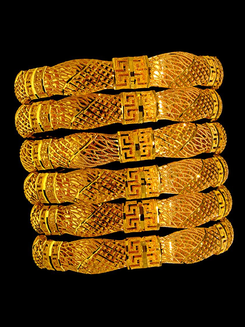 21K Gold Bangle Set (XL) | 39066