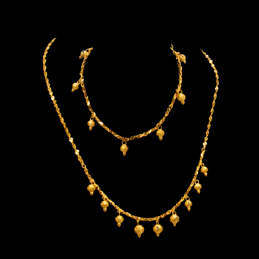 21K Gold Necklace Set | SD23968